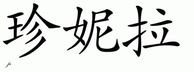 Chinese Name Janira - Chinese Characters and Chinese Symbols on CSymbol