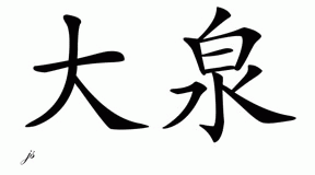 Chinese Name for Daquan - Chinese Characters