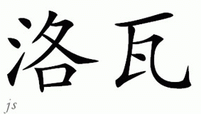 Chinese Name for Lova - Chinese Characters