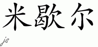 Chinese Name for Michel - Chinese Characters