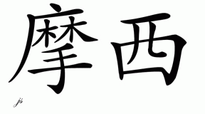 Chinese Name for Moses - Chinese Characters